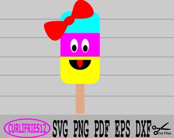 Popsicle Face Svg - Etsy