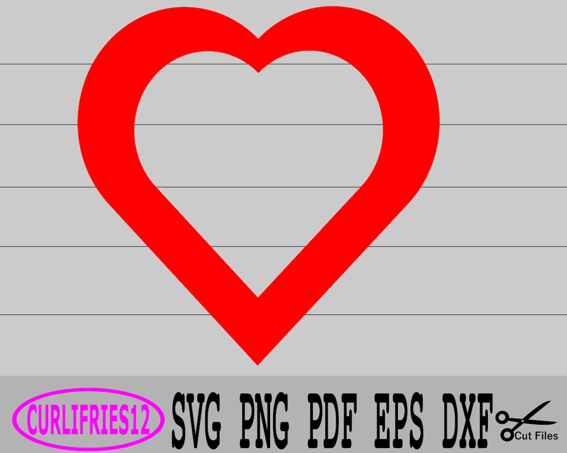 Heart SVG - Heart Outline SVG - Heart Shape SVG - Etsy