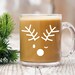 Winking Reindeer Glass Coffee Mug | Christmas Coffee Mug | Cute ...