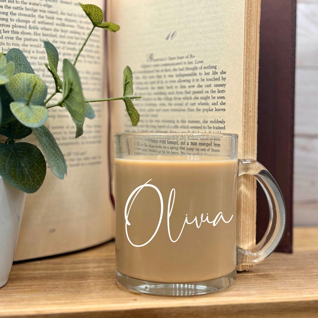 Coffee Mug With Name | Glass Coffee Mug | Graduation Gift | Coffee Mug ...
