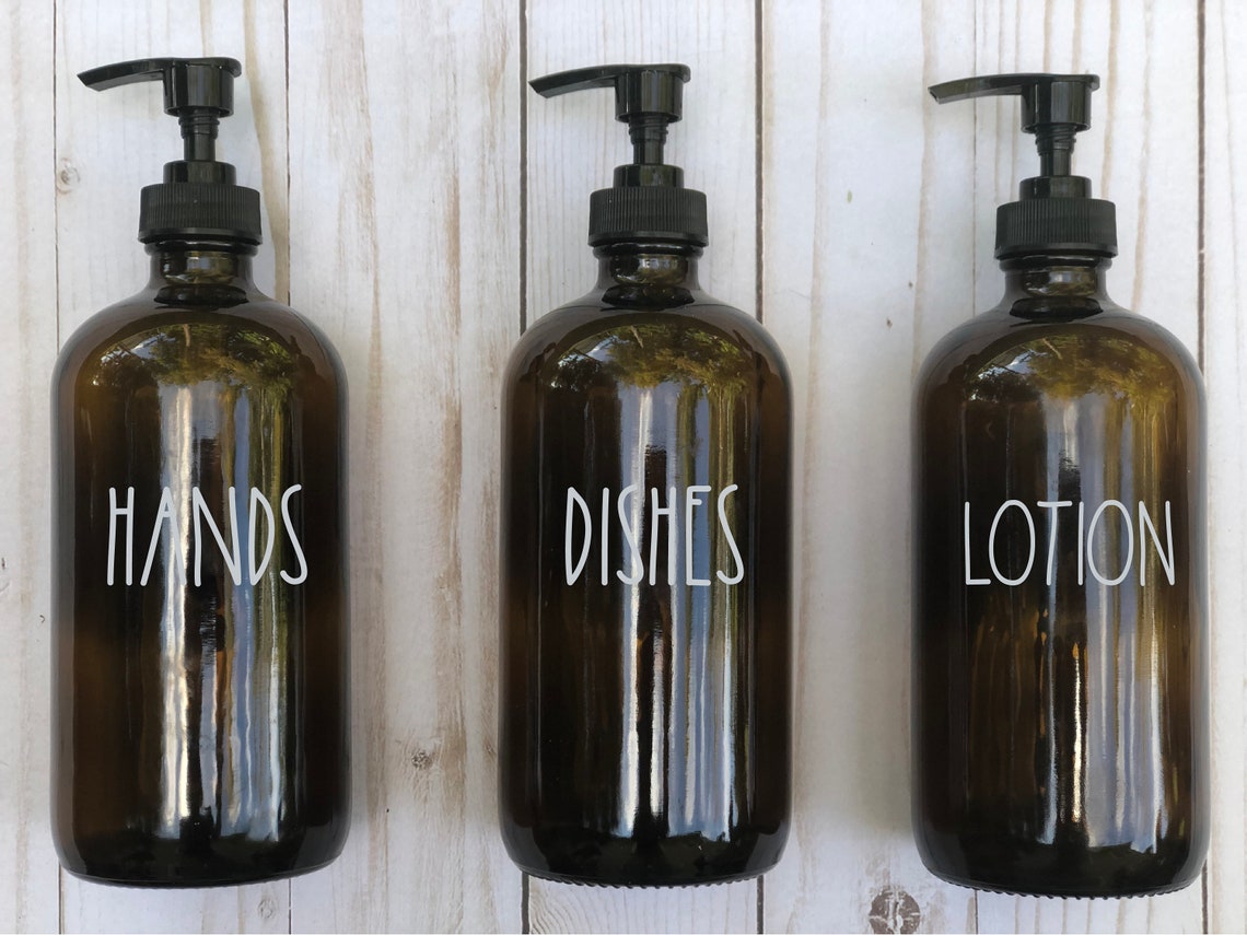 Glass Dish Hand Soap Dispenser Rustic Kitchen Decor - Etsy