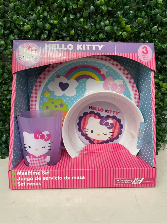 Hello Kitty Mealtime Setsanrio Dinner Set3 Piece Sethello | Etsy