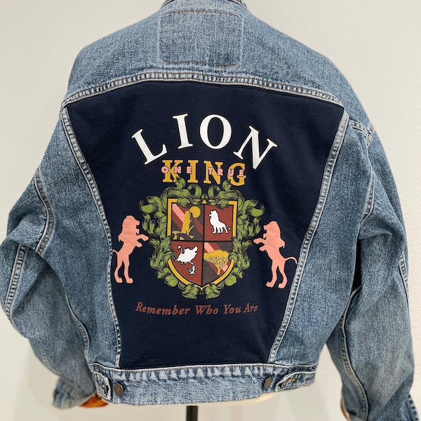 Denim Jacket Lion - Etsy