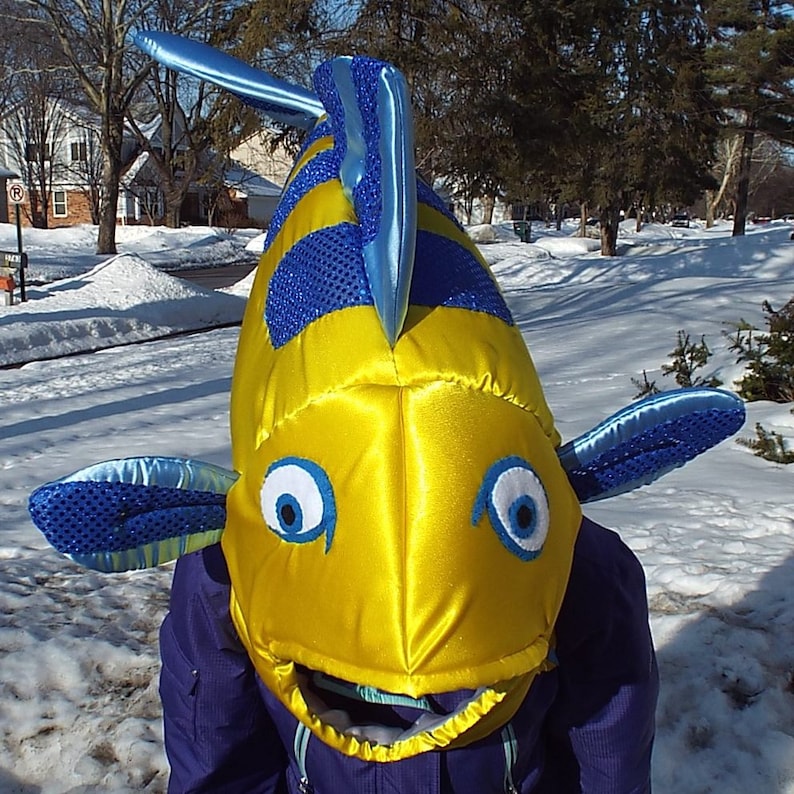 Fish Costume Fits Adult or Child Satin Covered Foam Head With Underarm ...