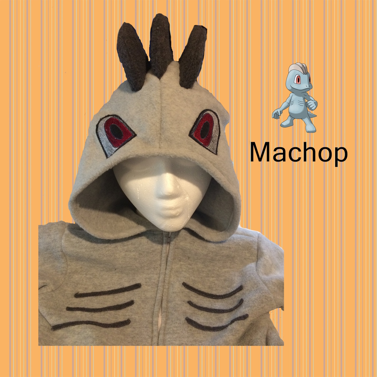 Pokemon Machop Costume Custom-made Child Sized | Etsy