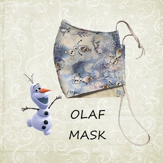 Olaf Washable Face Mask 100% Cotton Made in USA | Etsy