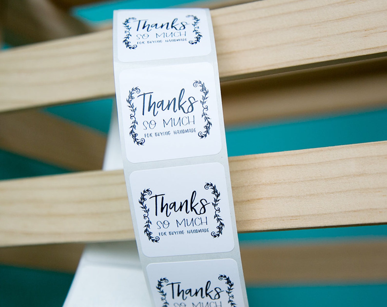 Thank You Labels Square Shape Thank You Stickers Shop - Etsy
