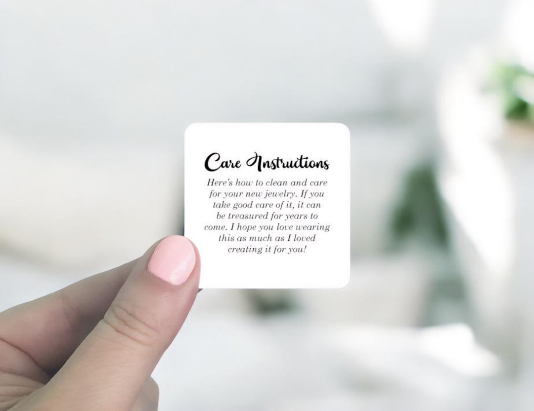 Care Cards | Custom Care Instruction Cards | Personalized Note Cards ...