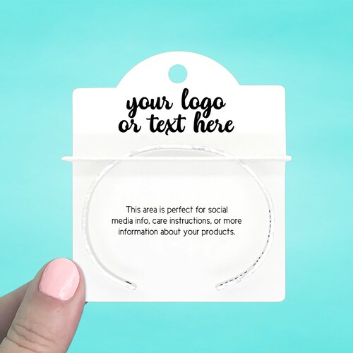 Cuff Bracelet Box Custom Cuff Bracelet Display Cards Blank - Etsy