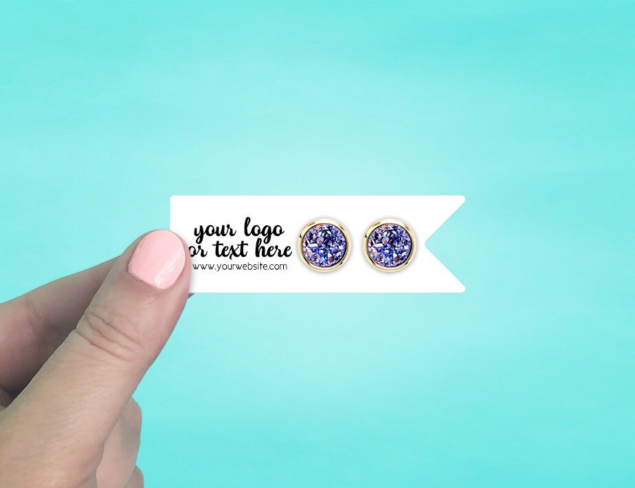 Custom Mini Banner Earring Cards Jewelry Display Cards - Etsy