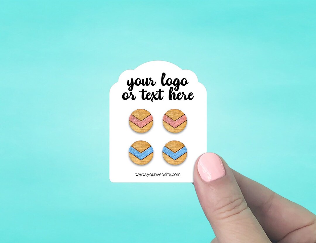 Custom Earring Cards With Your Logo or Text, Earring Display Cards for ...