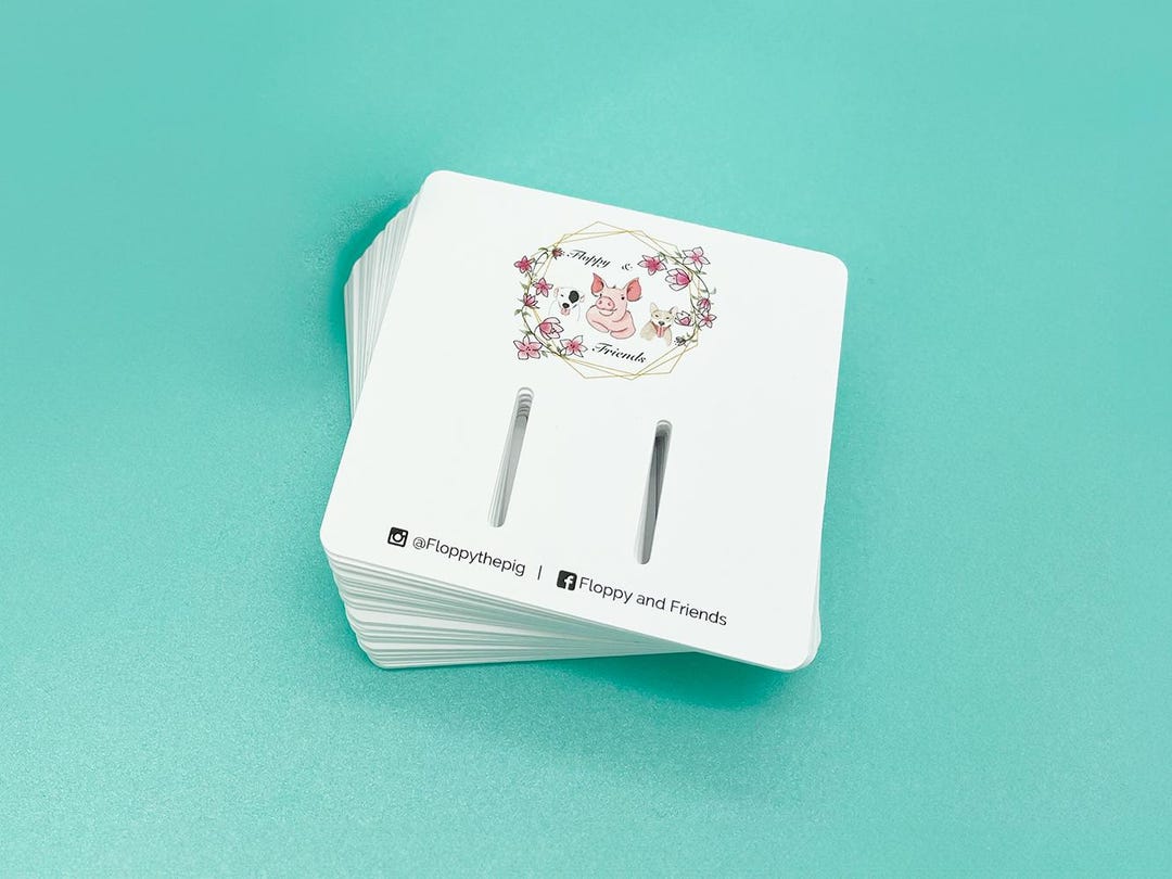 45 Hair Bow Cards 3 X 3", Custom Hair Clip Cards, Personalized Hair ...