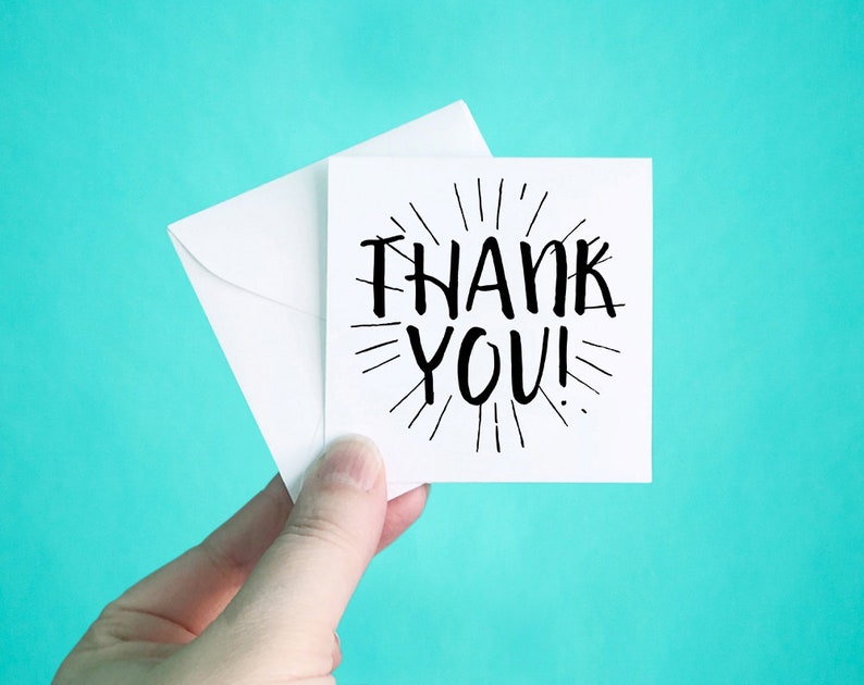 Set of 12 Thank You Cards with Envelopes Small Thank You Note | Etsy