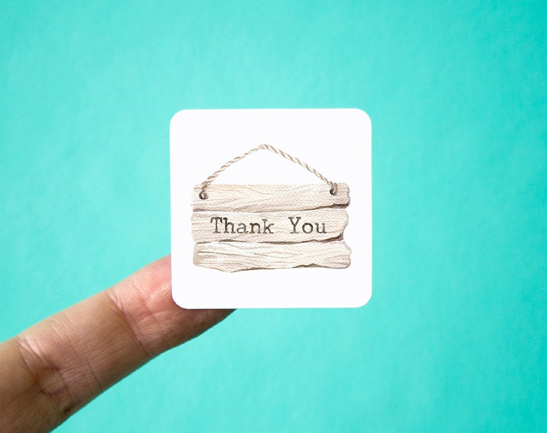 Thank You Stickers 1.5 Square Stickers Thank You Labels Shipping ...