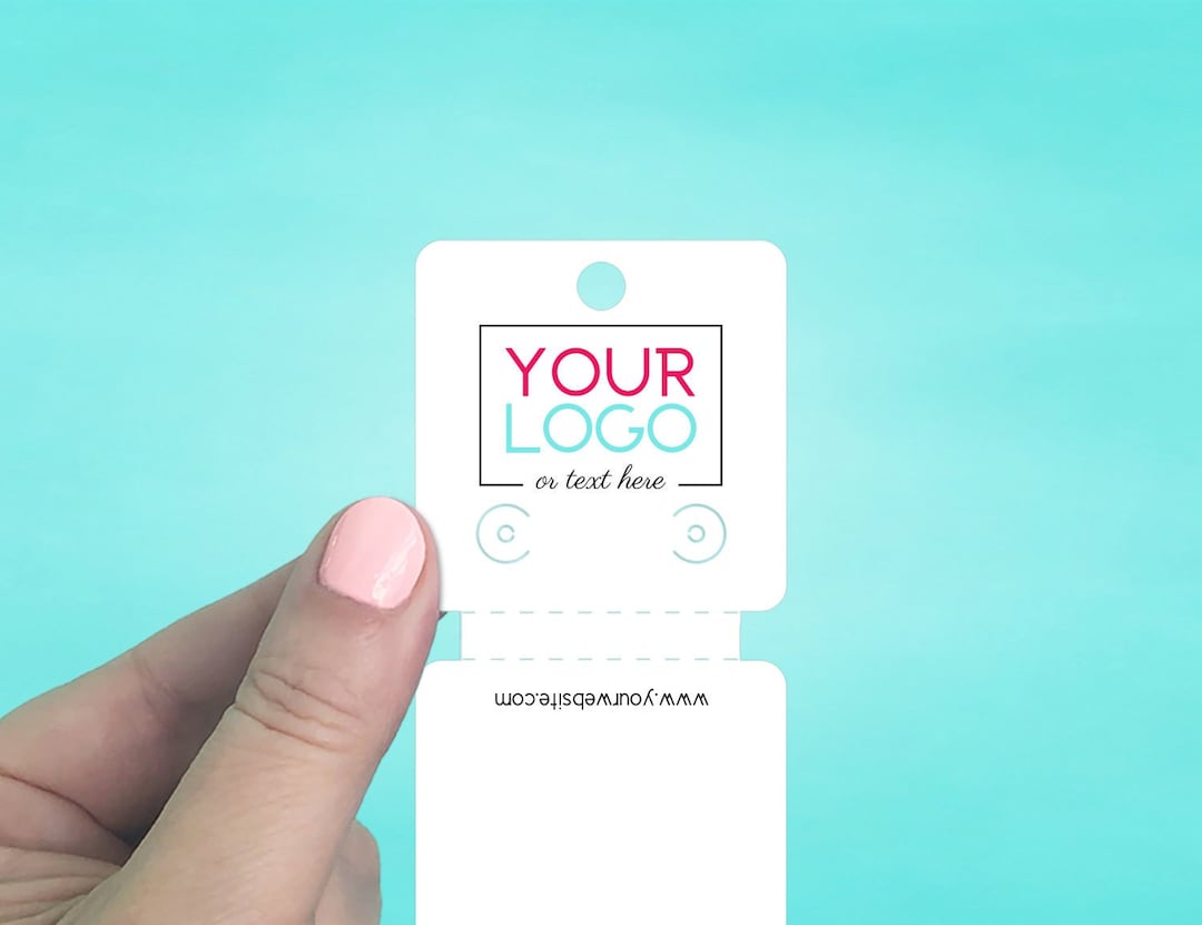 Custom Fold Over Hang Tags With Earring Cuts for Jewelry and Accessory ...