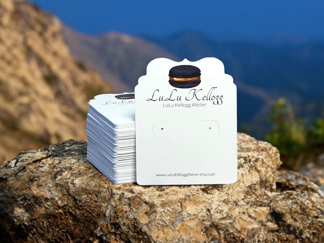 Custom Earring Cards With Your Logo or Text, Earring Display Cards for ...