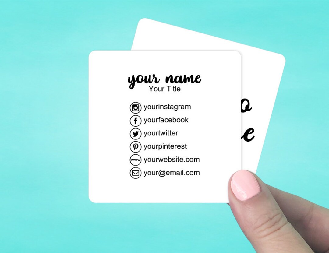 Social Media Cards Custom Business Cards Mommy Calling Cards Social ...