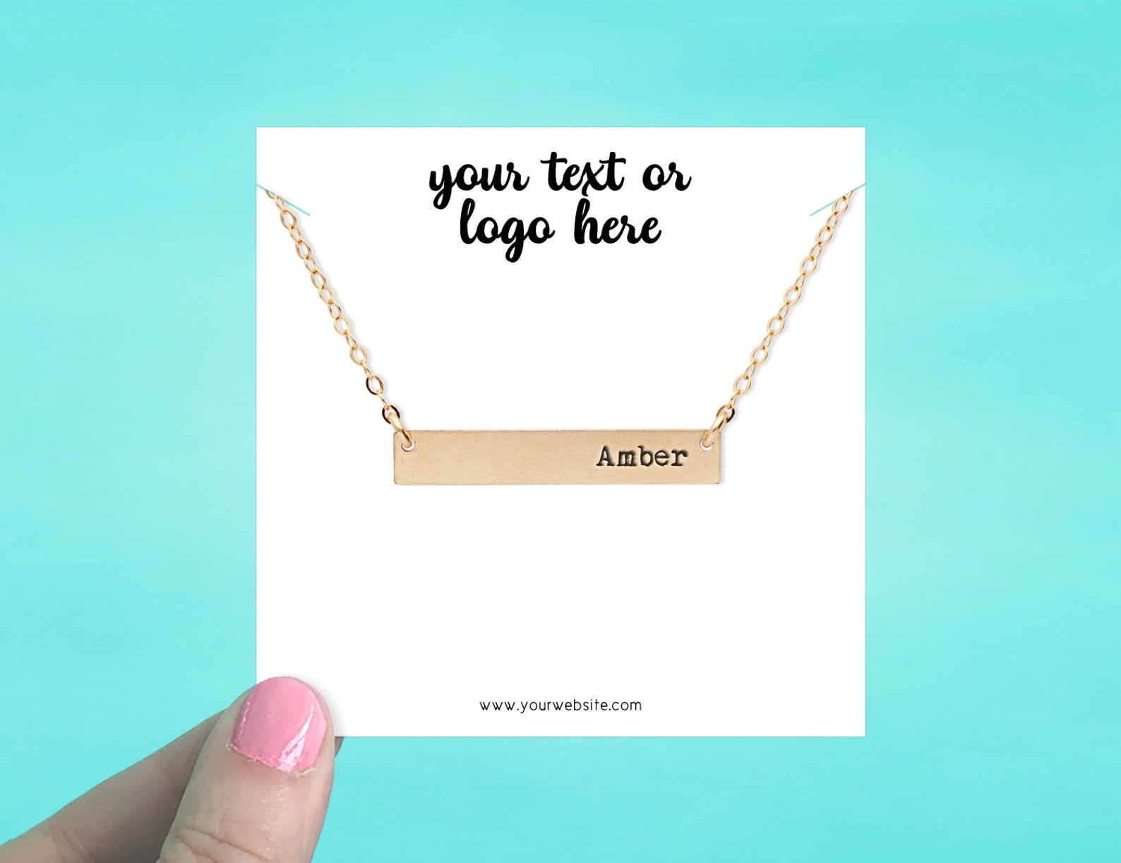 Necklace Cards 3.5 x 3.5 Set of 34 Custom Necklace | Etsy