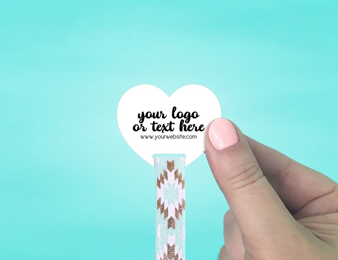 Hair Tie Tags Hair Accessory Tags Hair Tie Hang Tags Heart Hair Tie ...