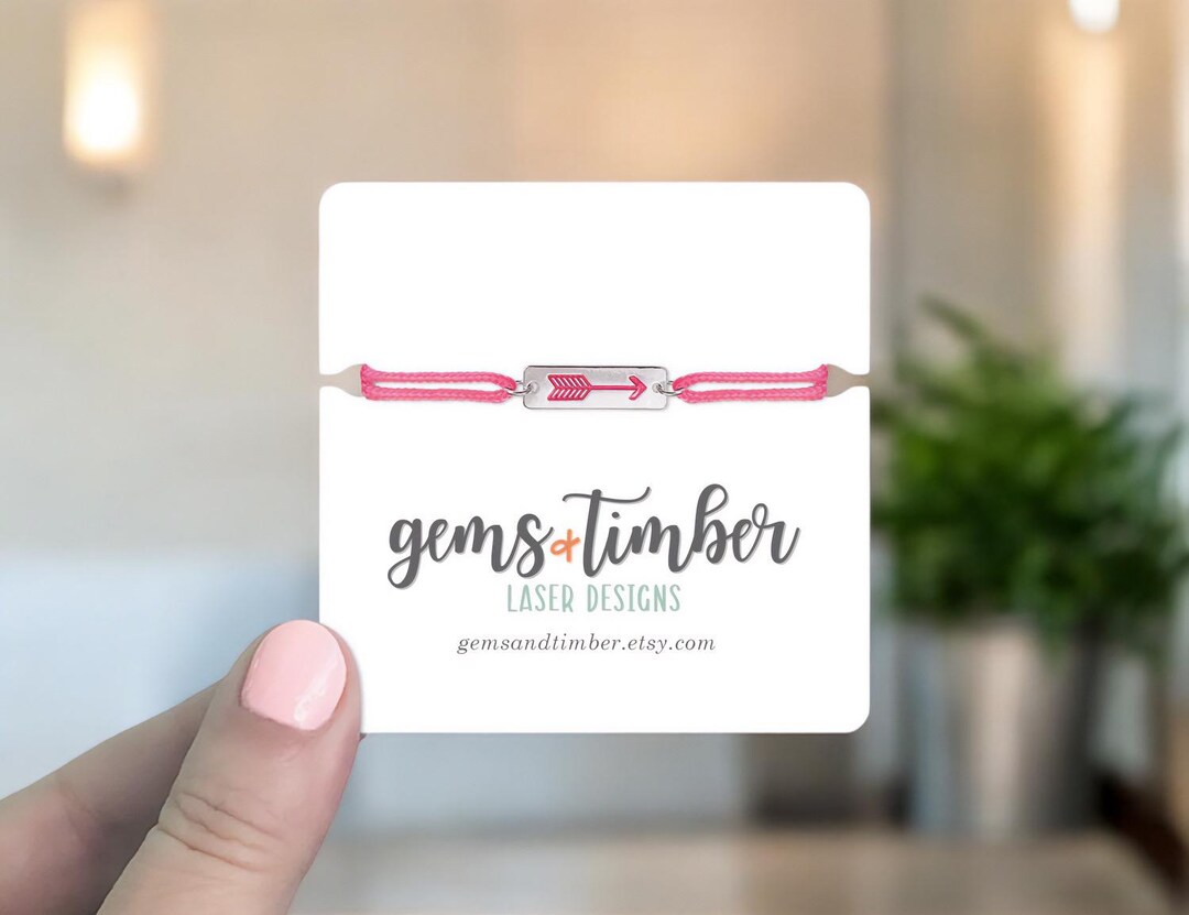 45 Bracelet Cards 3 X 3" | Blank or Custom | Bracelet Display Cards ...