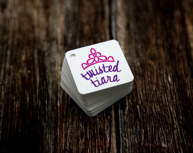 120 Custom Tags 1 X 1" | Rounded Square | Jewelry Tags | Price Tags ...