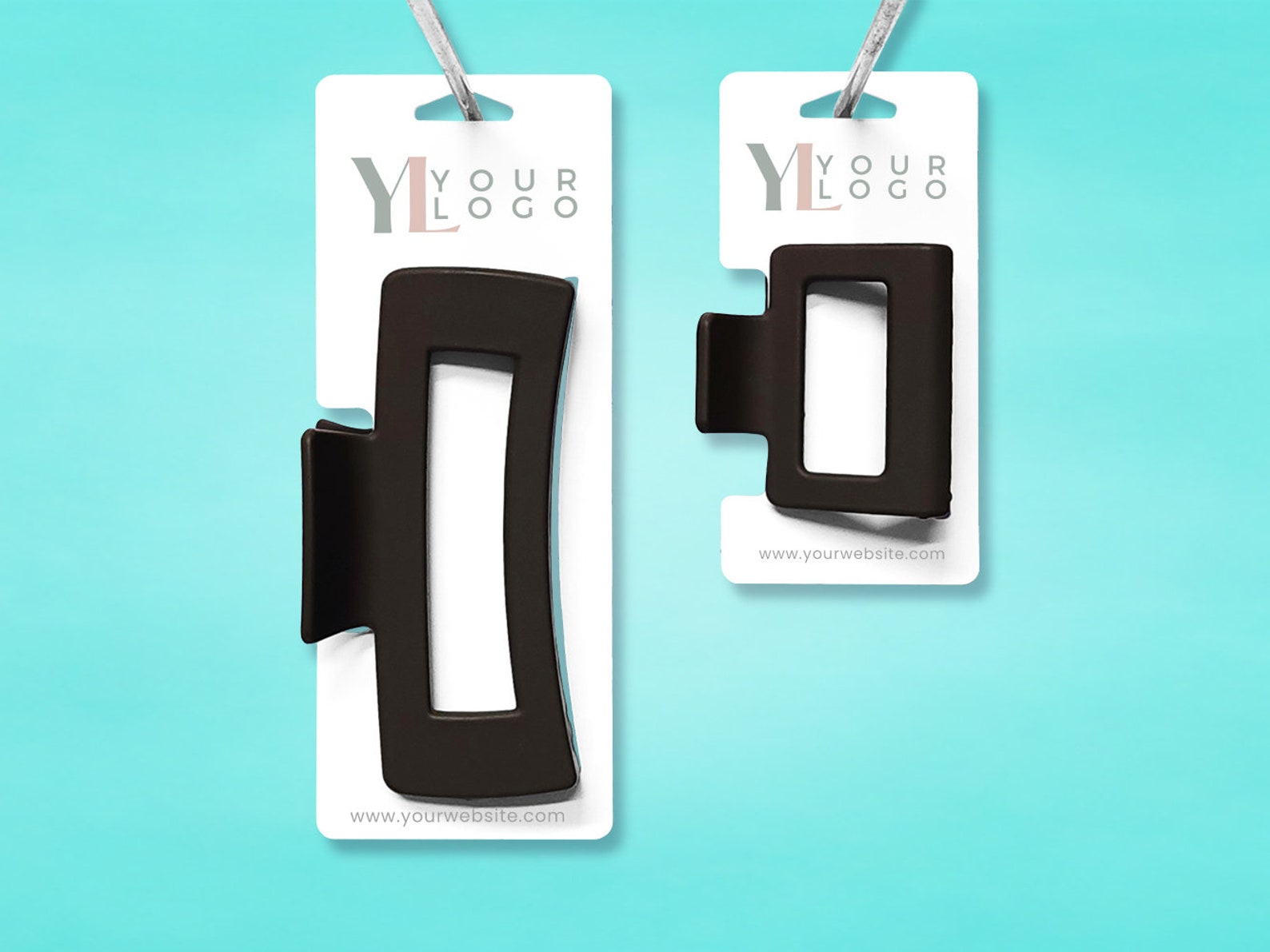 Custom Claw Clip Cards, Packaging and Hanging Cards for 2" and 4" Claw ...