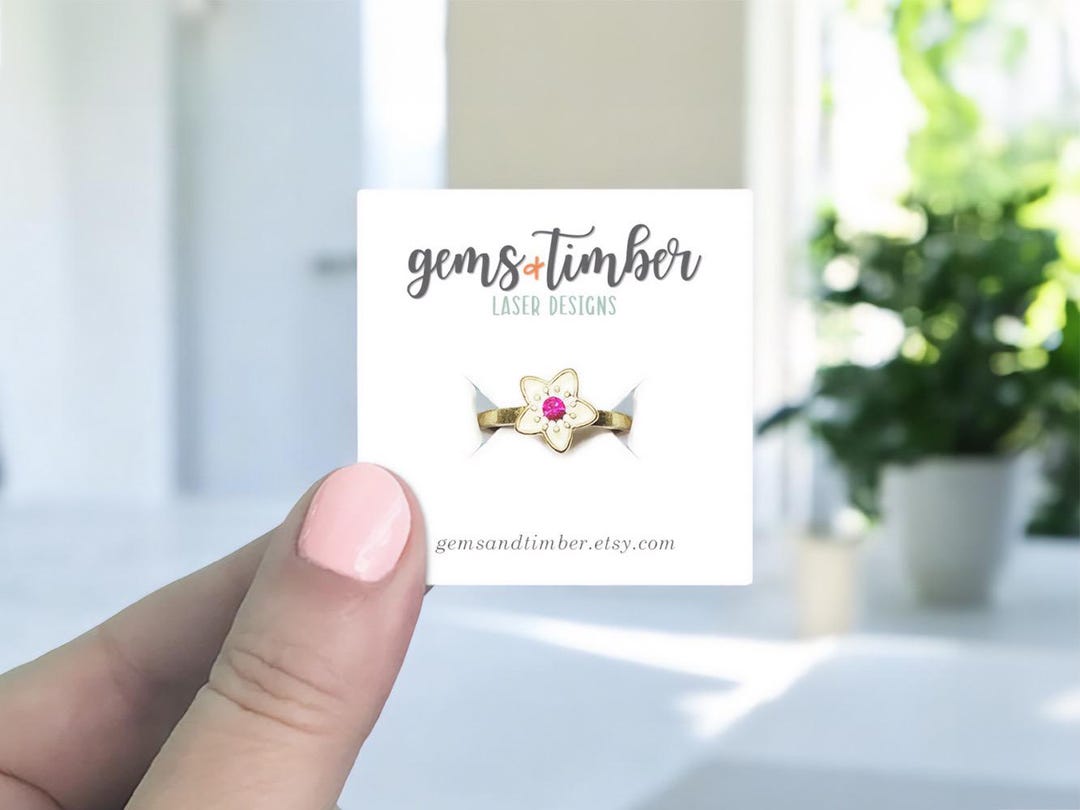 120 Ring Cards 2 X 2", Custom Ring Display Cards, Personalized Jewelry ...