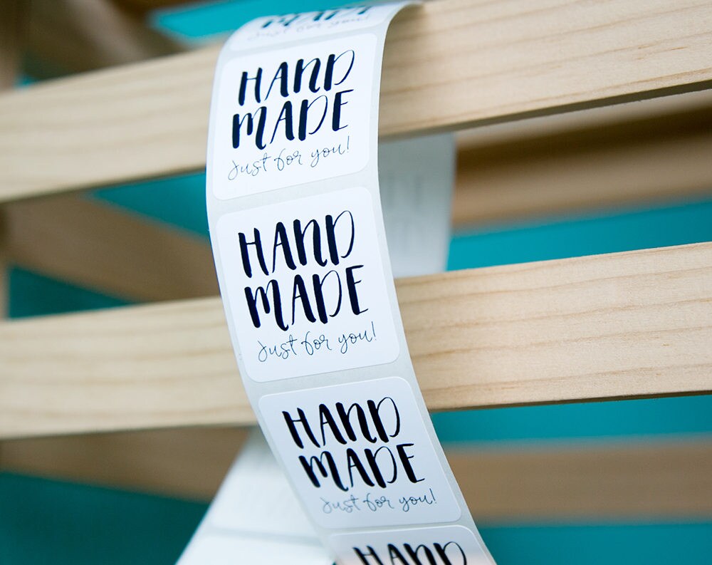 Handmade Labels Packaging Stickers Square Shape Handmade | Etsy
