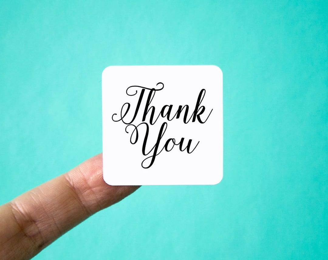 Thank You Labels | Square Shape | Thank You Stickers | Shop Supplies ...