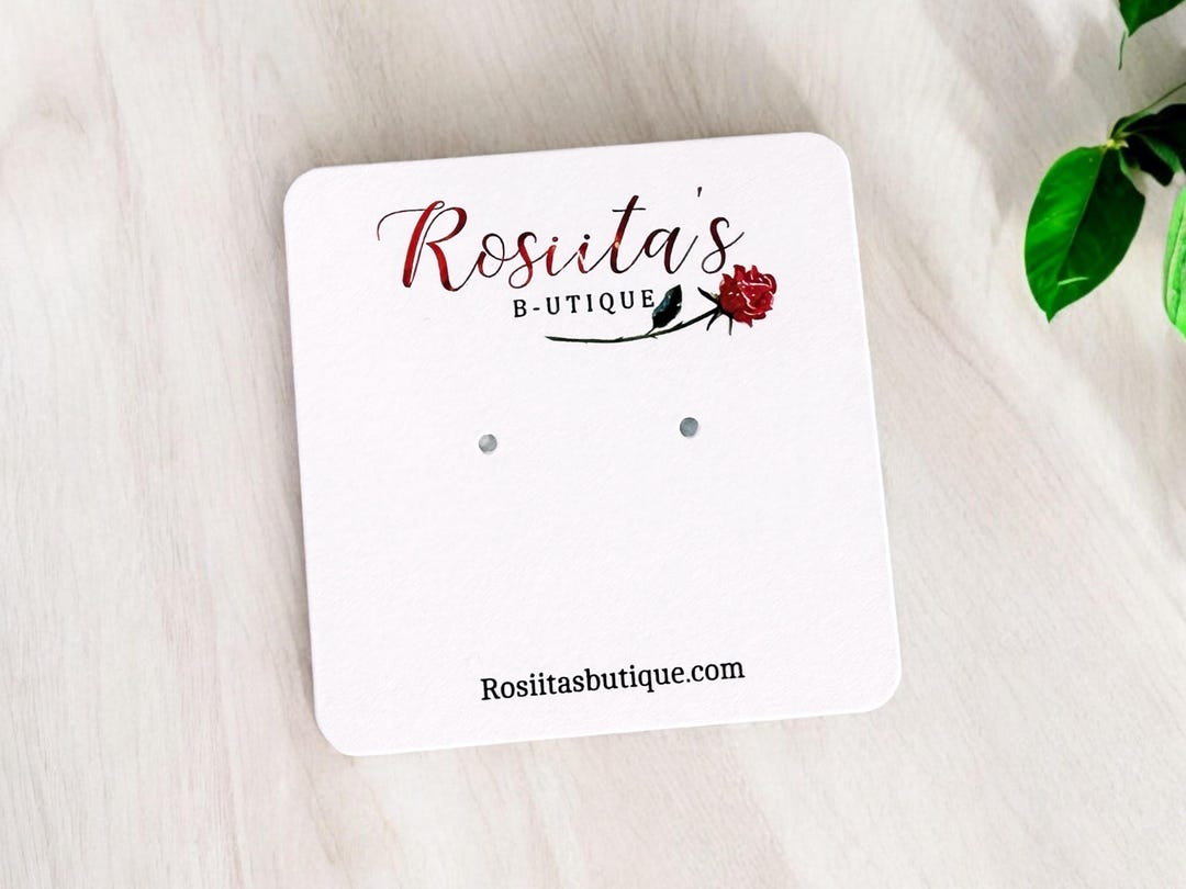 Earring Cards, 2 X 2" 120 Qty, Custom Earring Cards, Personalized ...