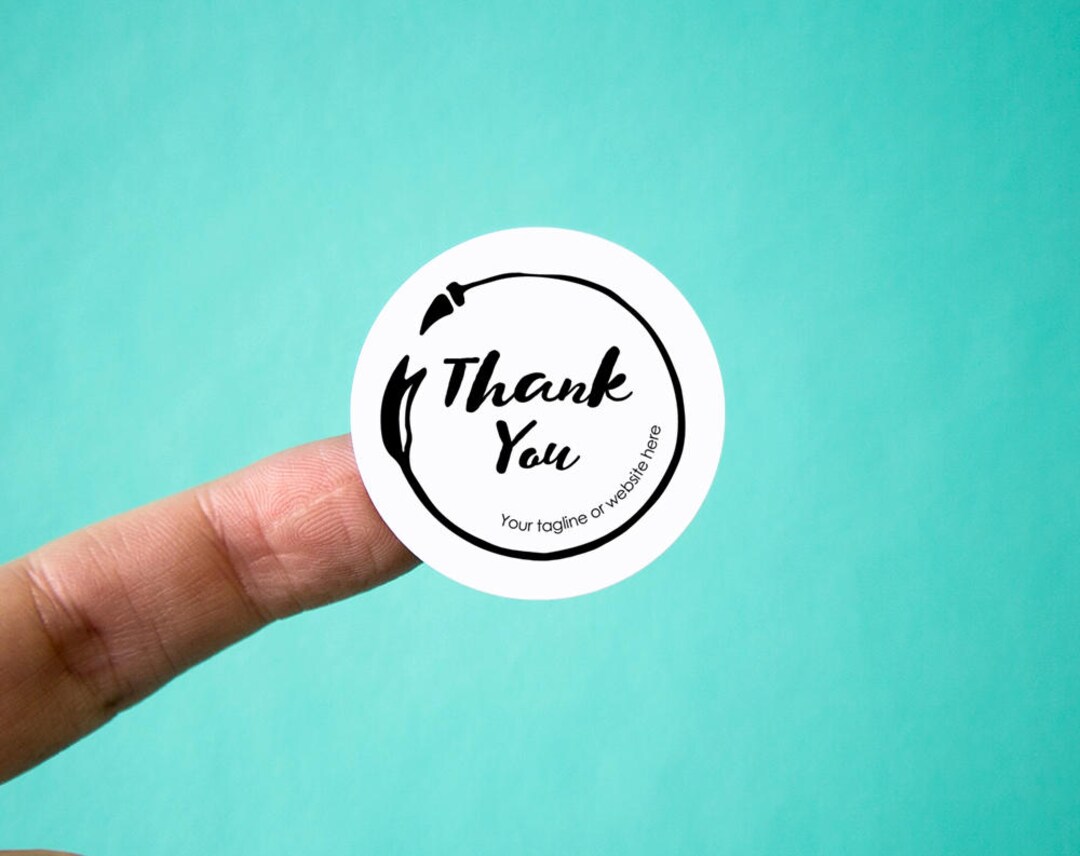 Custom Stickers, Thank You Labels With Your Website, Set of 60 - Etsy