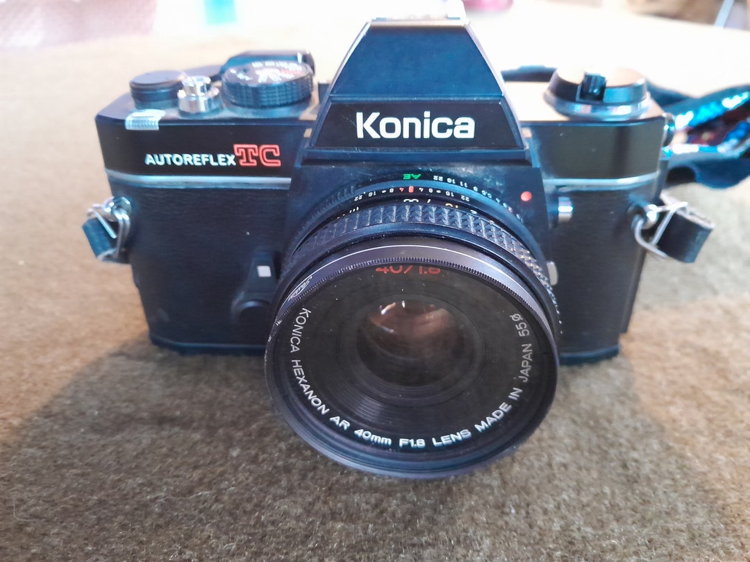 Konica Autoreflex TC SLR Camera Black Metal Body W/ Nice 40mm 1.8 ...