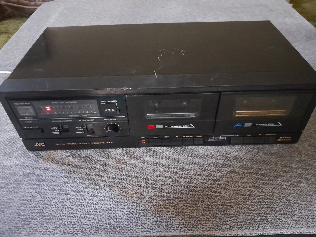 JVC Compact Hi-fi Cassette Tape Deck Black Tape Recorder 1980's Stereo ...