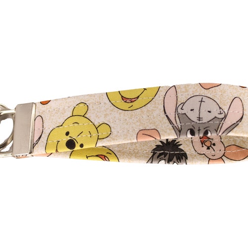 Winnie the Pooh Key Fob Wristlet Key Chain Cotton Wristlet - Etsy