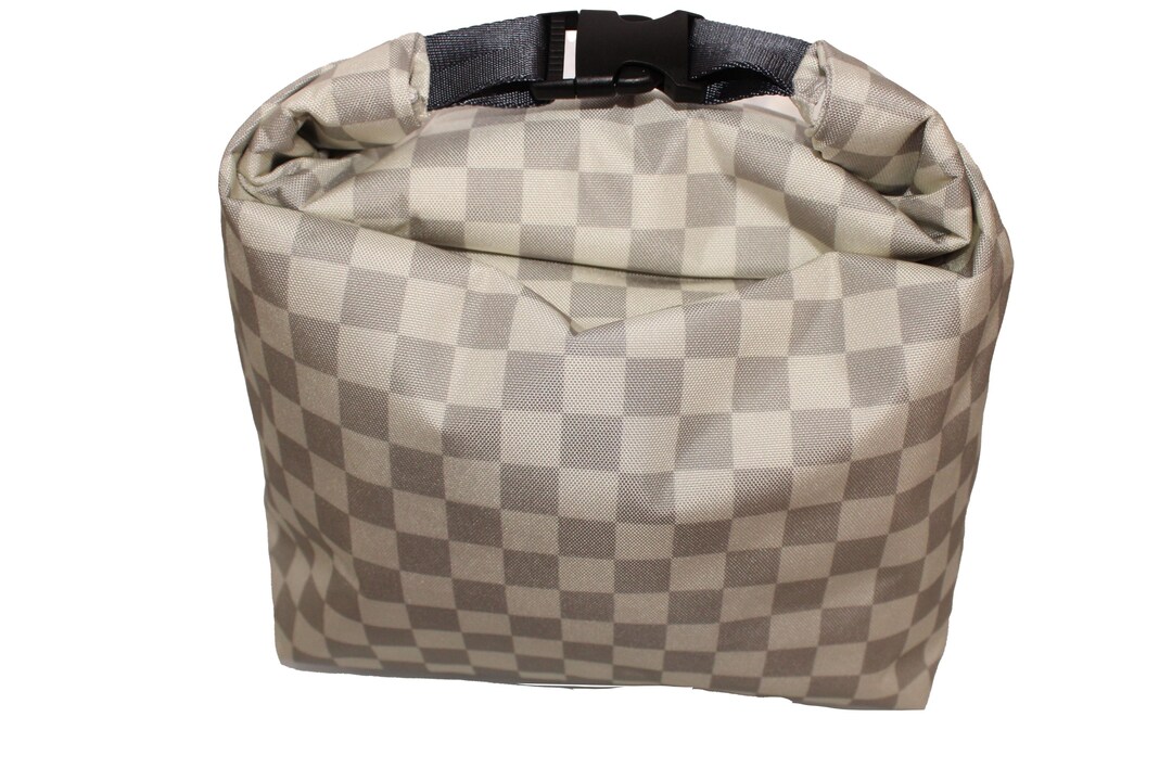 The Roll Down Bag Neutral Checks - Etsy