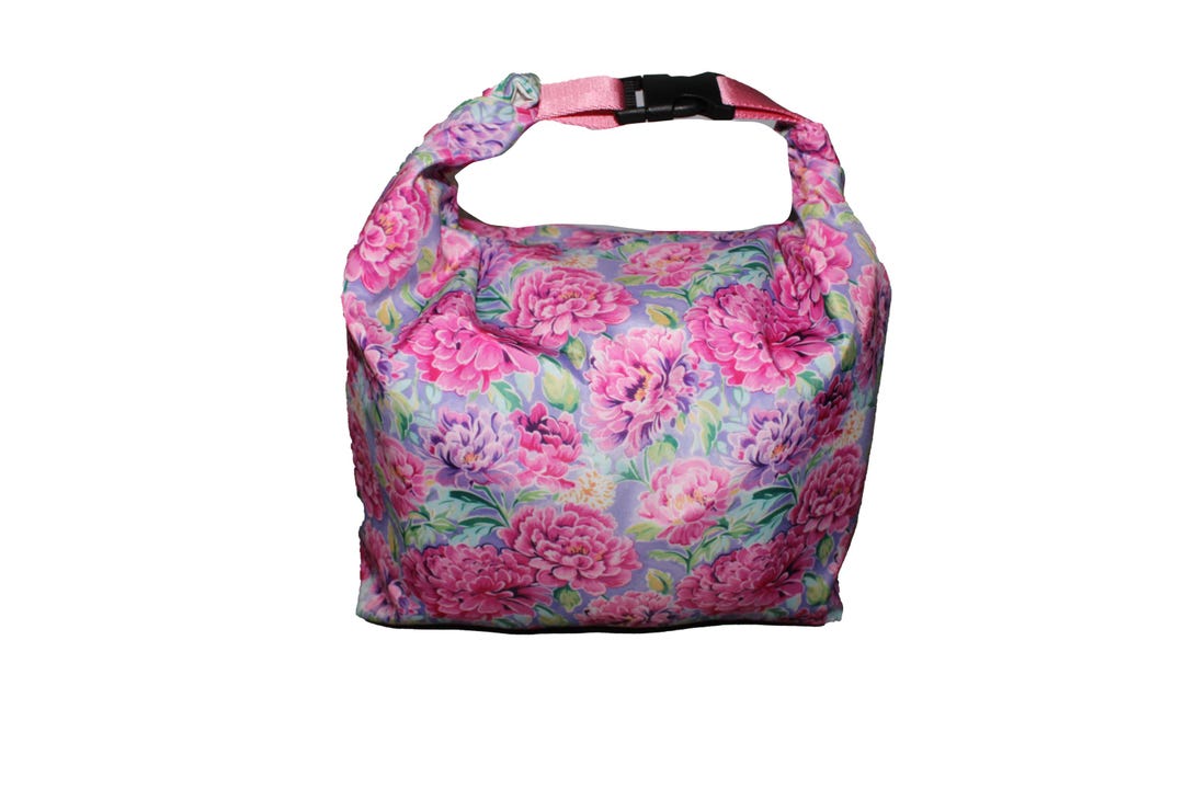 The Roll Down Bag Pink Floral - Etsy