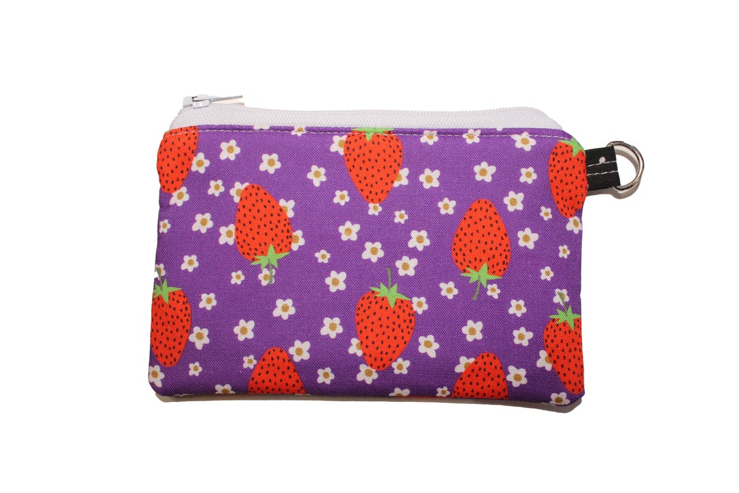 Purple and Red Strawberry Coin Purse - Etsy
