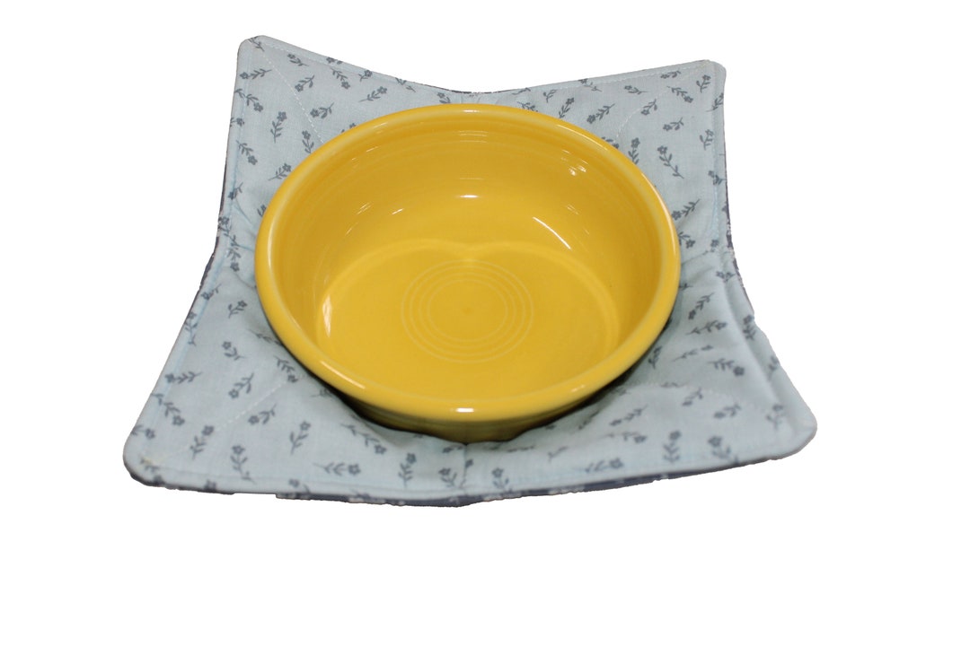 Reversible Bowl Cozy Blue Floral - Etsy