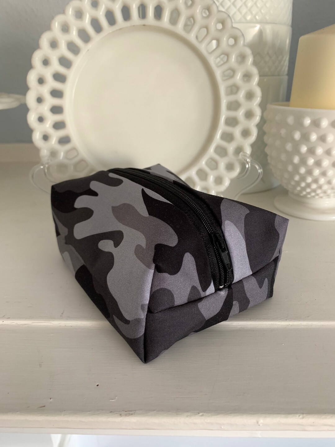 Gray Camo Cosmetic Case - Etsy