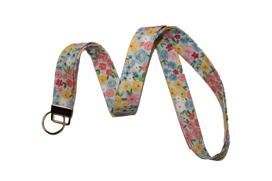 Floral Garden Pastel Lanyard - Etsy