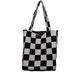 Mini Tote Black and White Checkers - Etsy