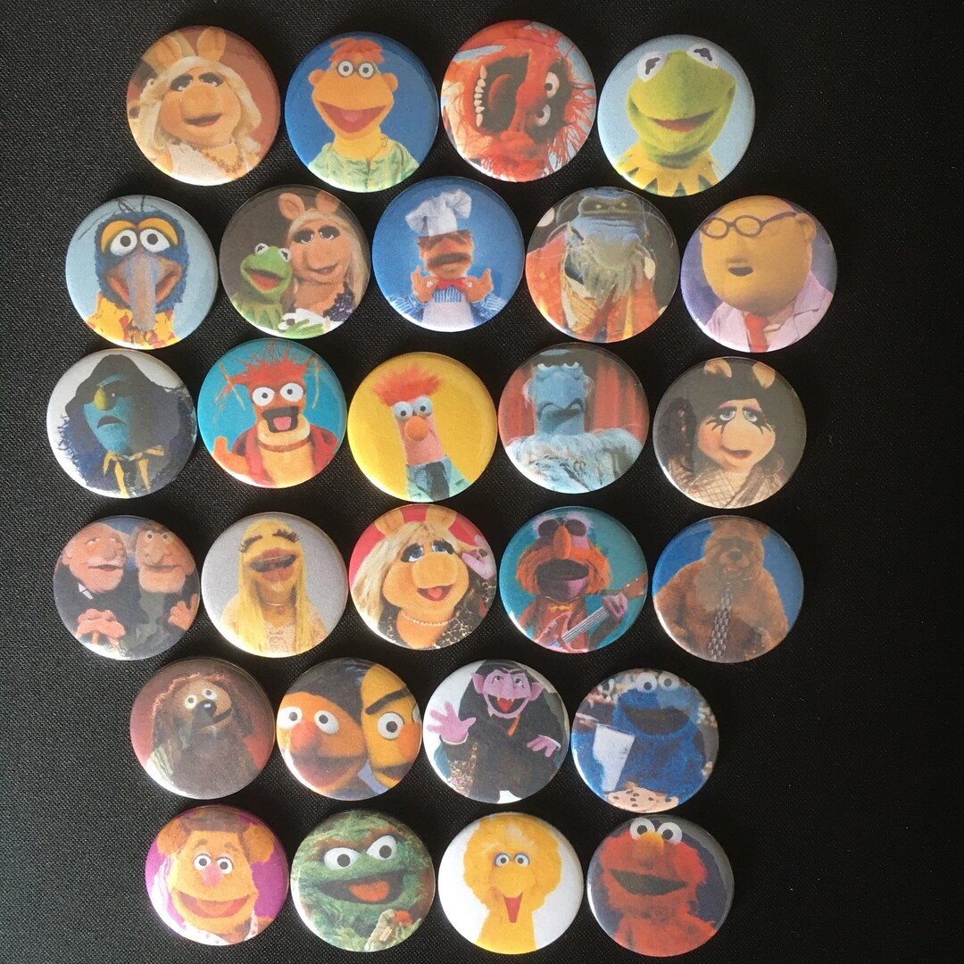 Inspired by the Muppets! Inspired by Sesame Street! Pin Badges! 25mm ...