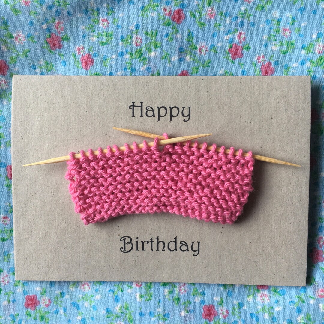Knitting Card - Handmade in the North East - Happy Birthday - Knitting ...