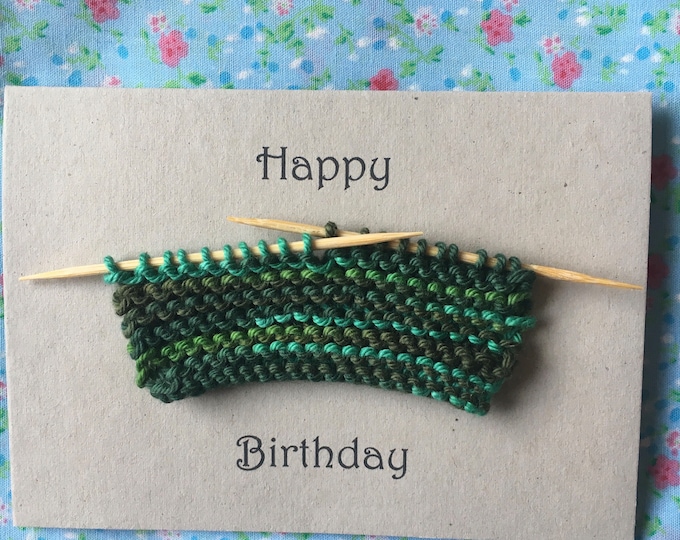 Knitted Sheep Card - Handmade in the North East - Happy Birthday ...