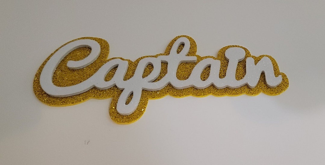 Glitter Foam CAPTAIN Word - Etsy
