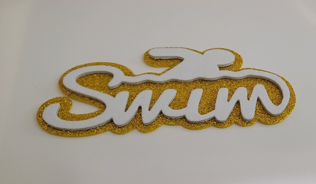 Glitter Foam Swim Word - Etsy