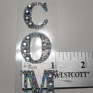 Homecoming Glitter With Rhinestones Stickers for Homecoming Mums Ribbon ...