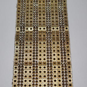 Square and Rhinestone BLING Wide Mesh Ribbon - Etsy