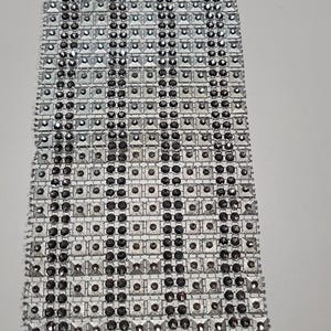 Square and Rhinestone BLING Wide Mesh Ribbon - Etsy