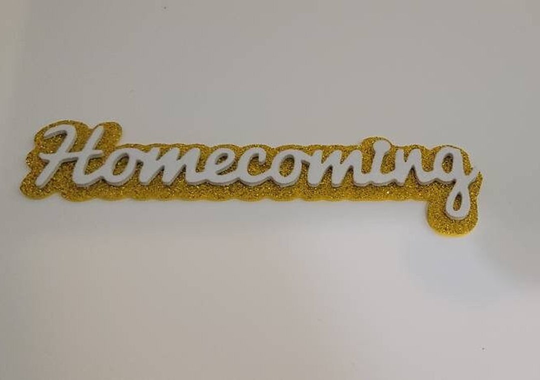 HOMECOMING Foam on Glitter Background Trinket. - Etsy